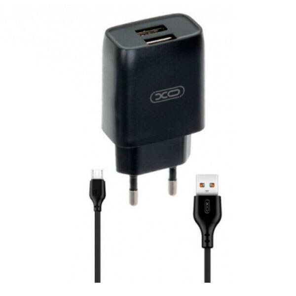 СЗУ Xo L57 С кабелем Microusb Черный купить по цене 229 грн в