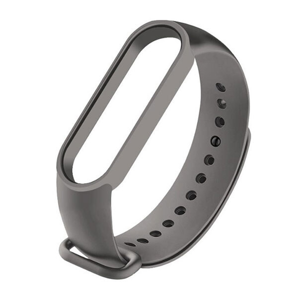 Ремешок Xiaomi Mi Band 5 / Mi Band 6, Silicone Sport Band, серый ...
